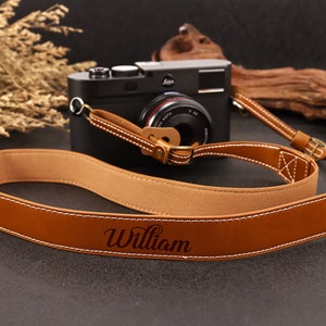 Personalized Camera Strap for Gifts PU Leather Camera Strap, Custom ...