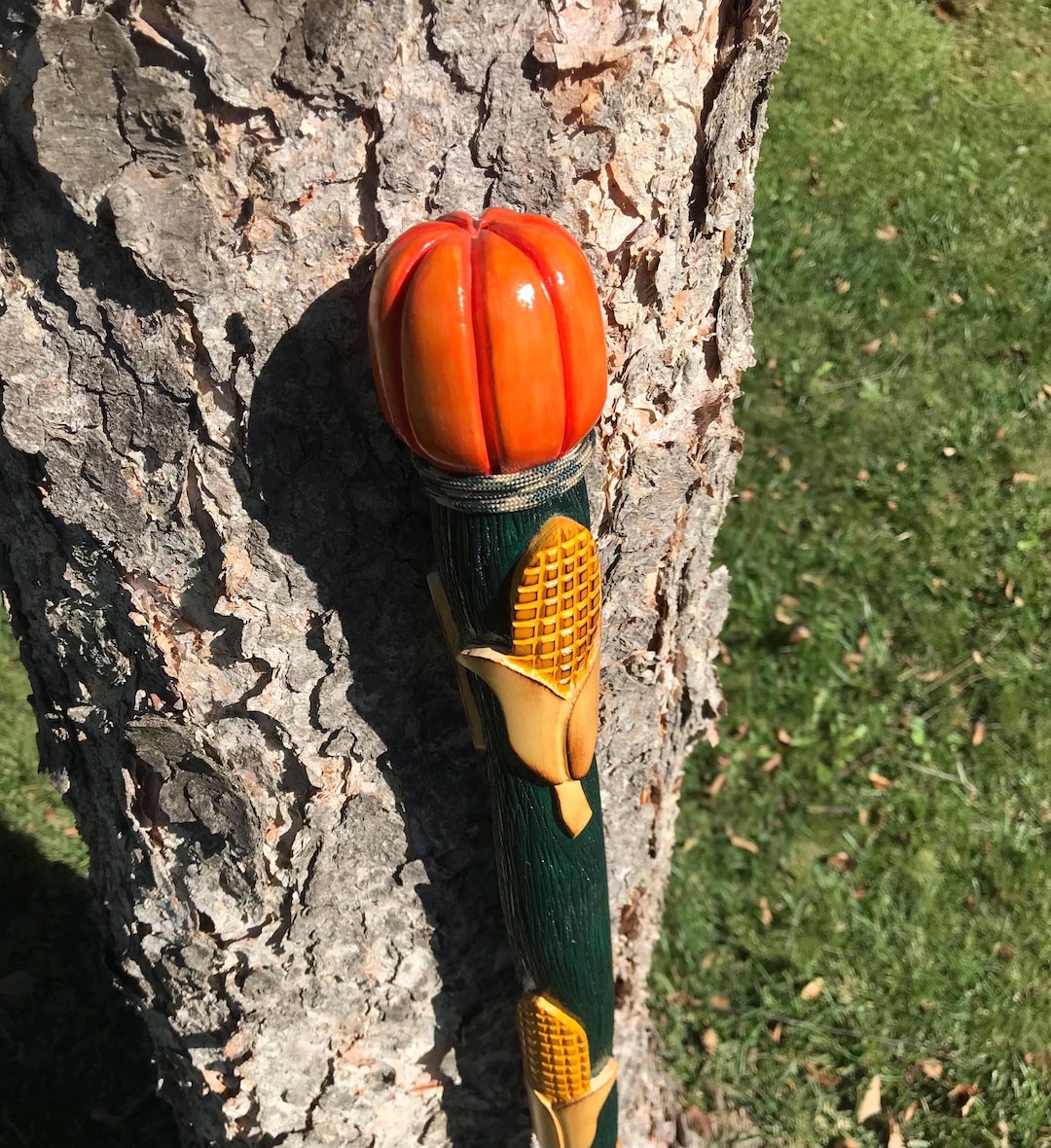 Walking Cane 36in Lightweight Birchwood Handmade Michigan Halloween ...