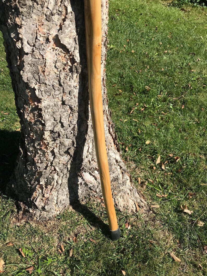58inch Hiking Stick Ash Wood - Paracord Handgrip - Wrist Loop - Durable ...