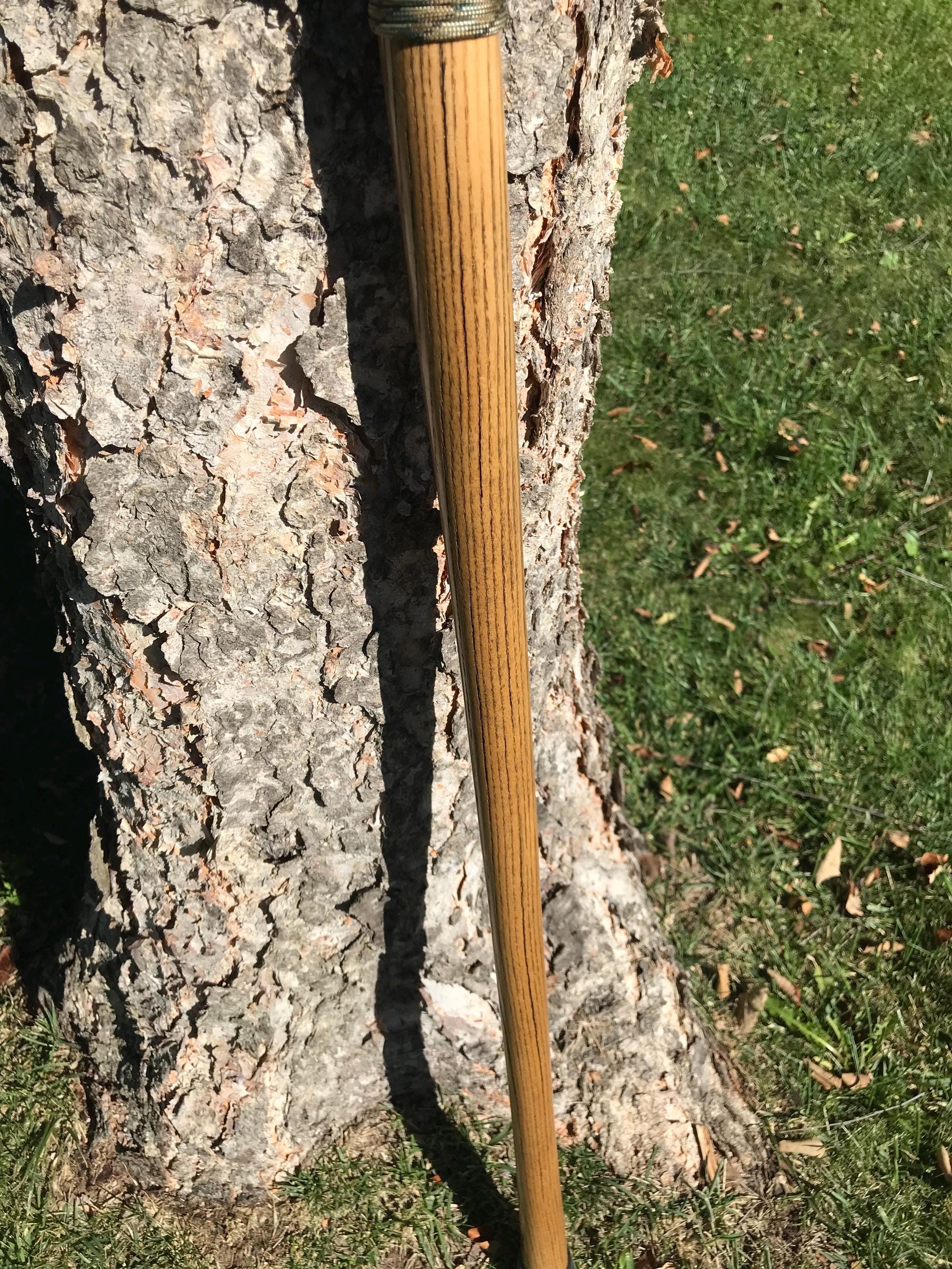 31in Hickory Wood Cane Elm Top 13oz Durable Rubber Foot Gloss Enamel ...