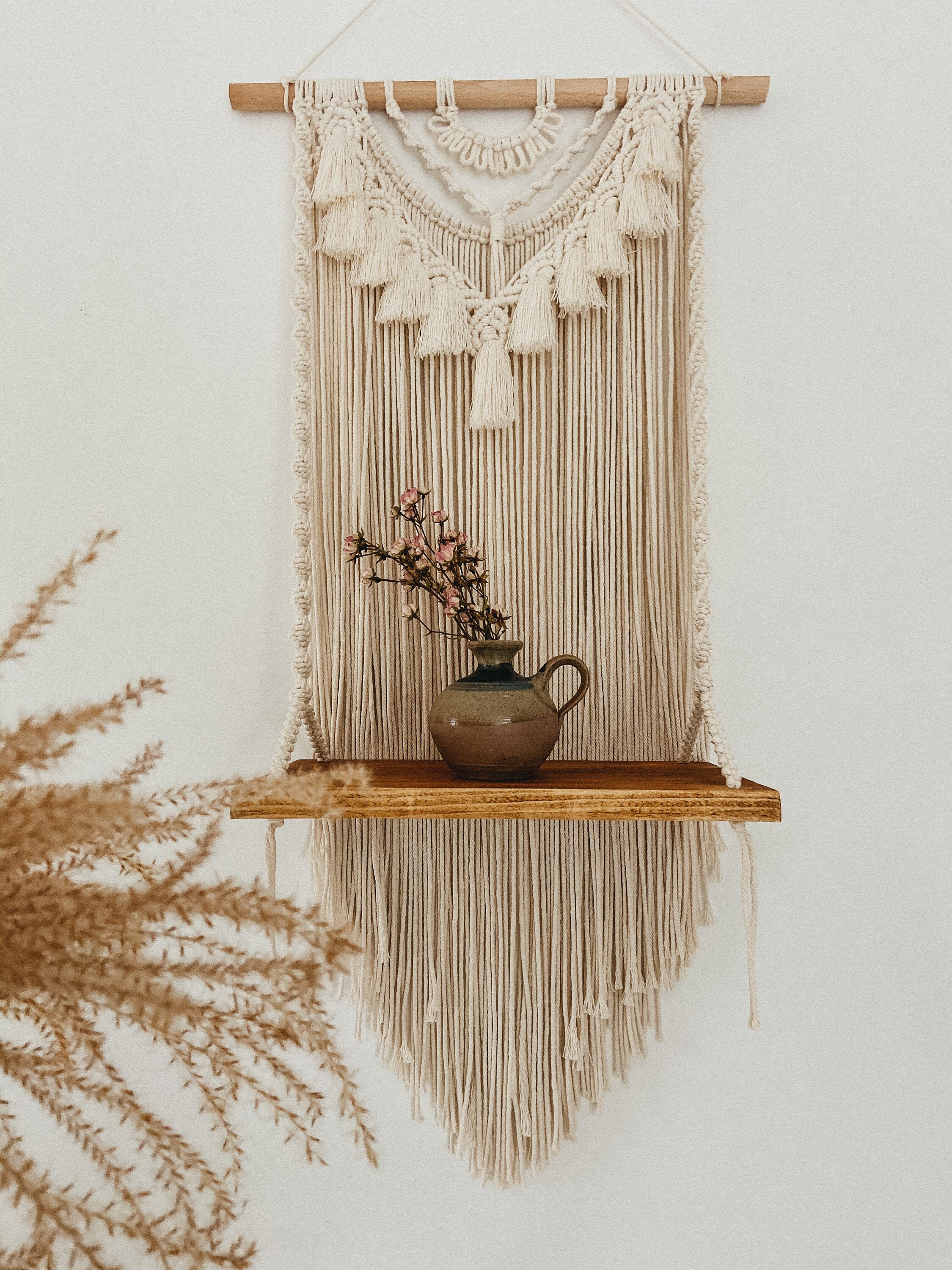 Makramee Regal Boho Decor - Etsy