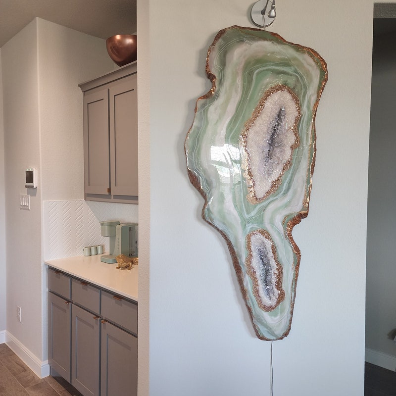 Green Geode - Etsy