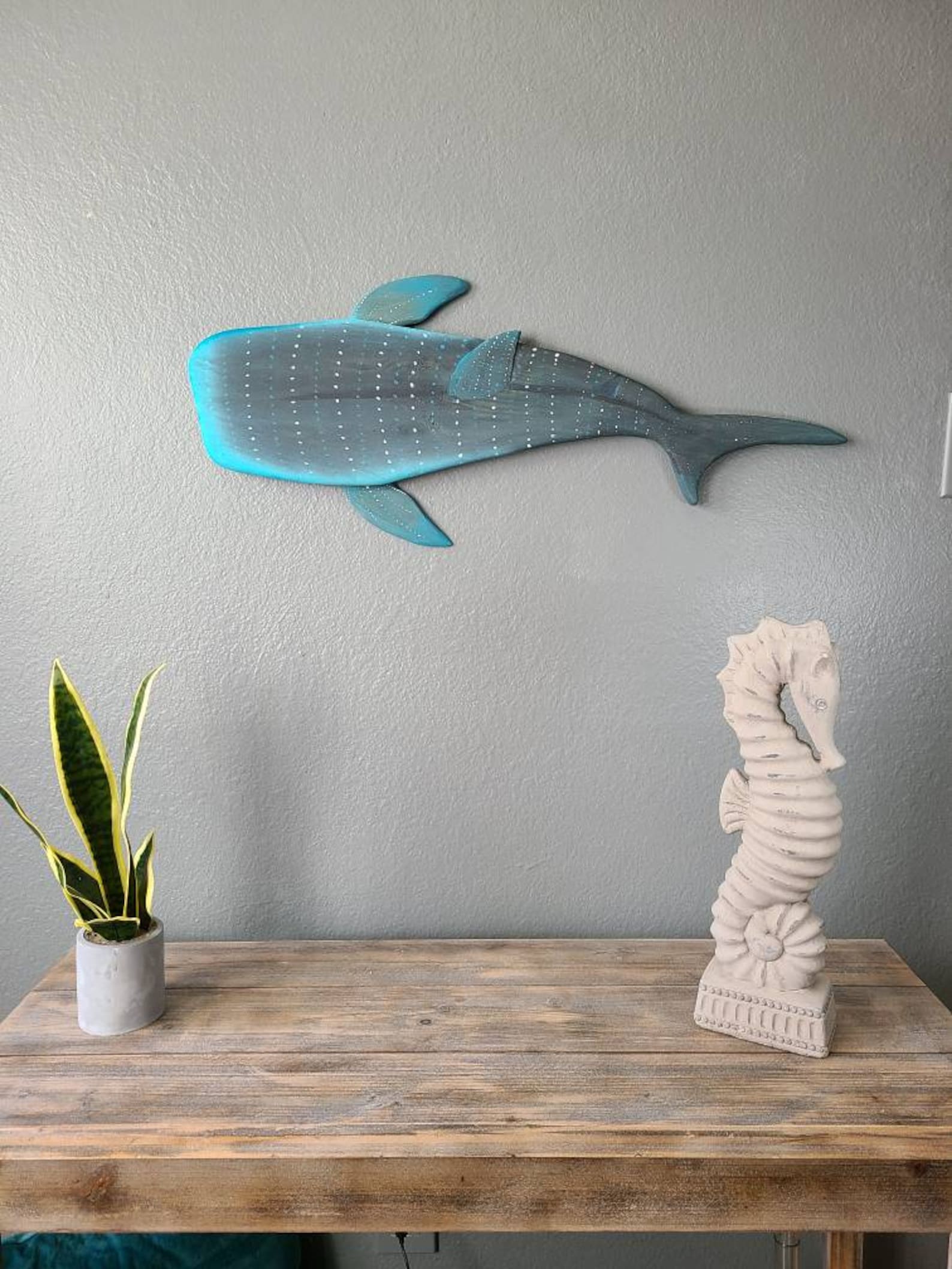 Whale Shark Wall Art 28" | Nautical Wood Wall Decor | Coastal Home - Etsy