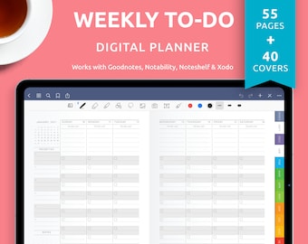Digital Daily Schedule for Goodnotes Notability Daily To-do | Etsy
