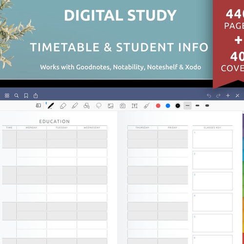 Digital Student Project Planner for Goodnotes Notability | Etsy