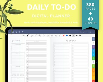 Digital Daily Schedule for Goodnotes Notability Daily To-do | Etsy