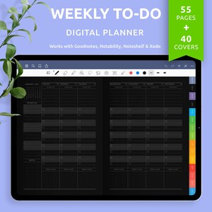 Digital Weekly To-do Template for Goodnotes, Notability, Weekly Agenda ...