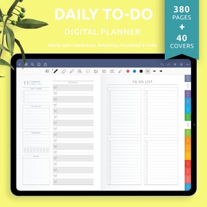 Daily To-do Digital Planner for Goodnotes Notability Daily | Etsy