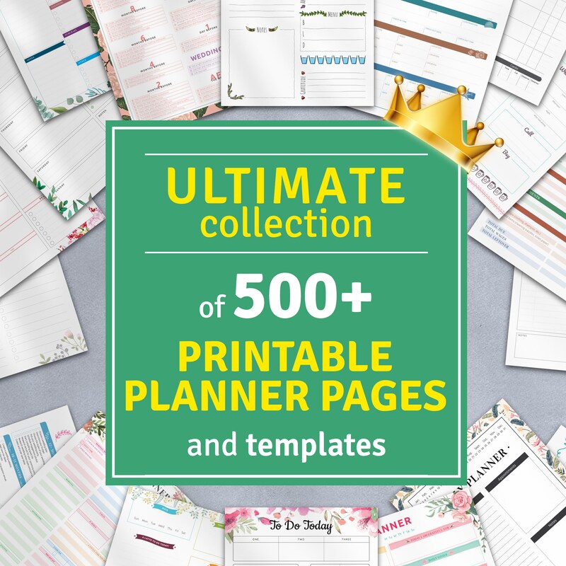 Printable Planner Pages - Etsy