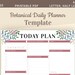 Botanical Daily Planner Template, Undated Daily Agenda, Instant ...