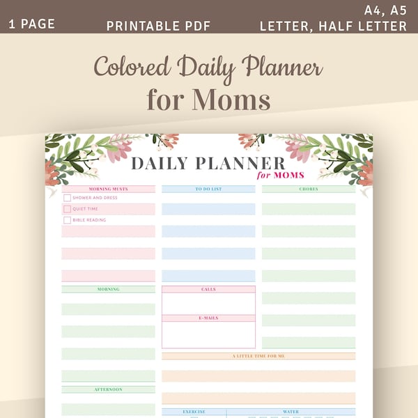 Daily Planner Printable - Etsy