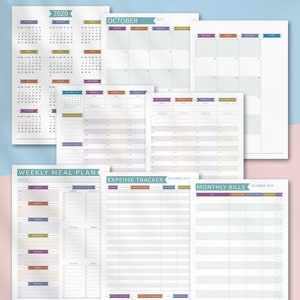 Life Planner 2024 2025 Dated, Weekly Planner With Menu, Monthly Bill ...
