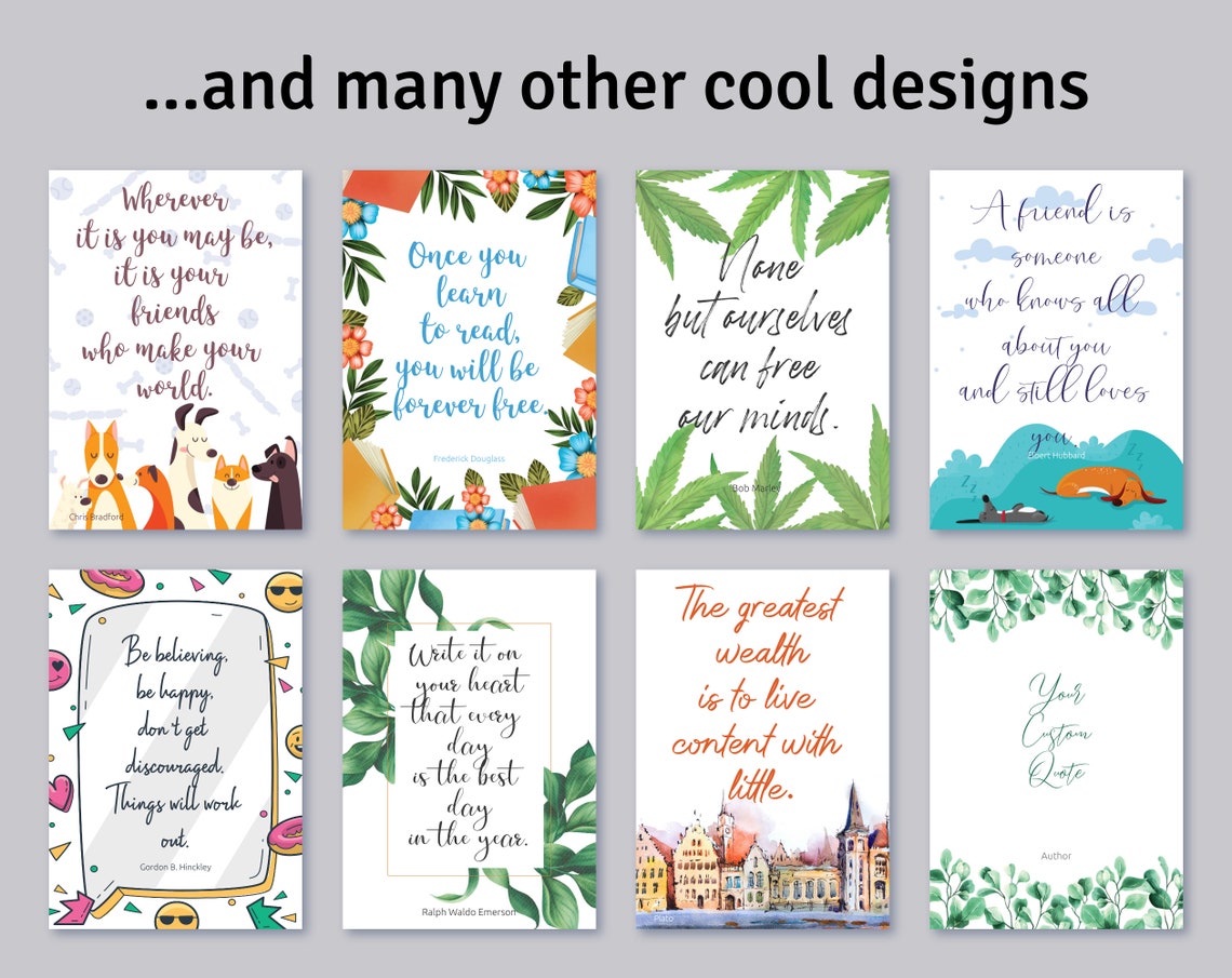 Custom Quotes Printable Bundle: 10000+ Designs (digital Download) - Etsy