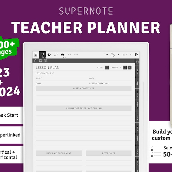 Teacher Planner - Etsy