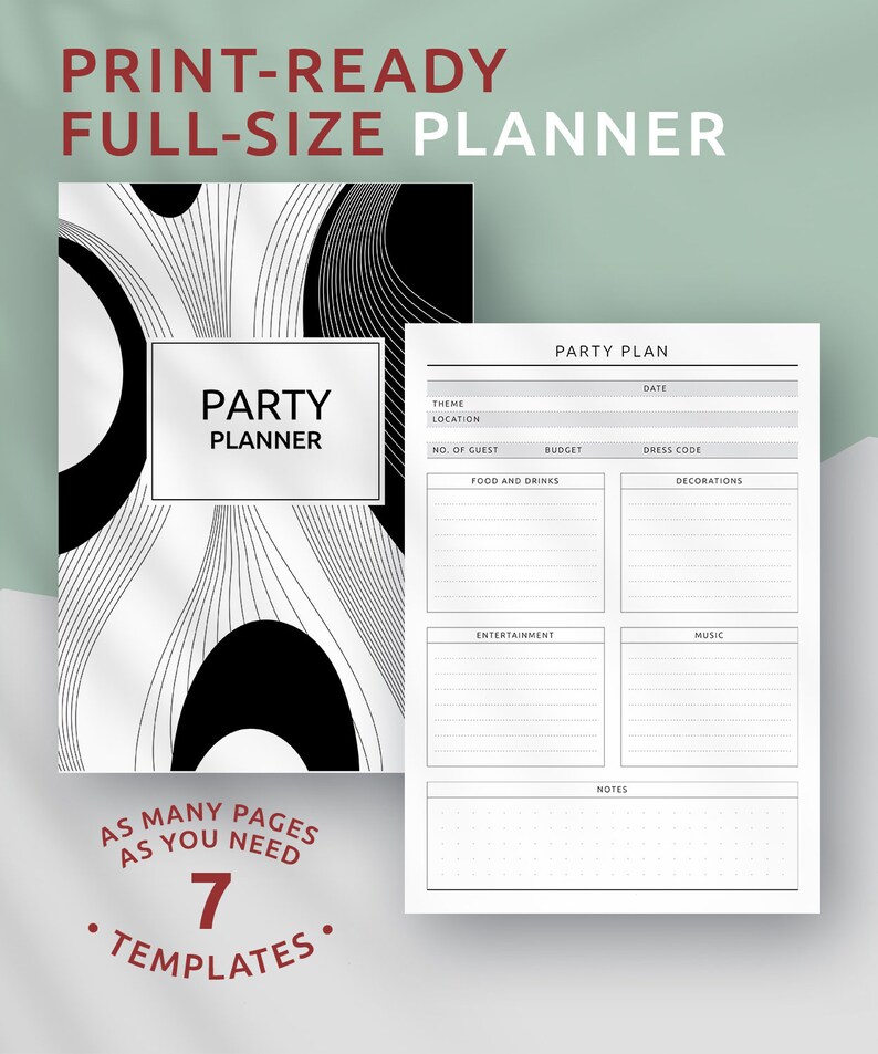 Printable Party Planner Event Planner Kit Party Organizer | Etsy