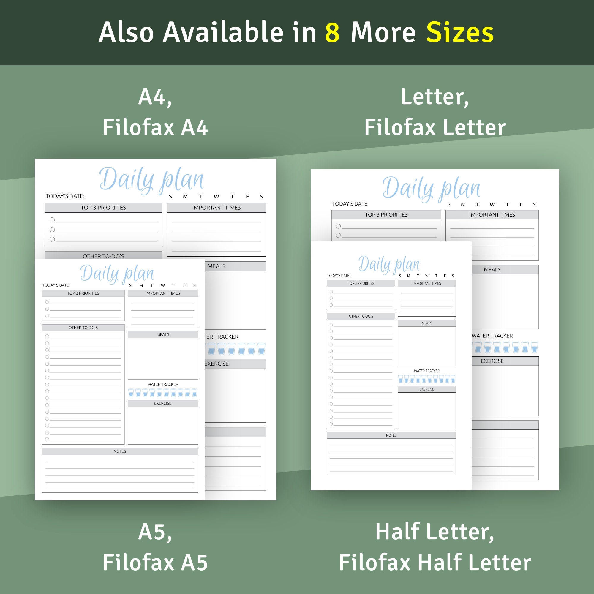 Daily Plan With To-do List for Happy Planner Classic Mini - Etsy