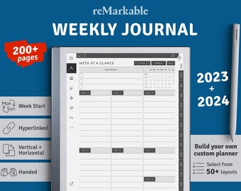 Week Planner 2024 2025 Pdf Planner for the Remarkable® - Etsy