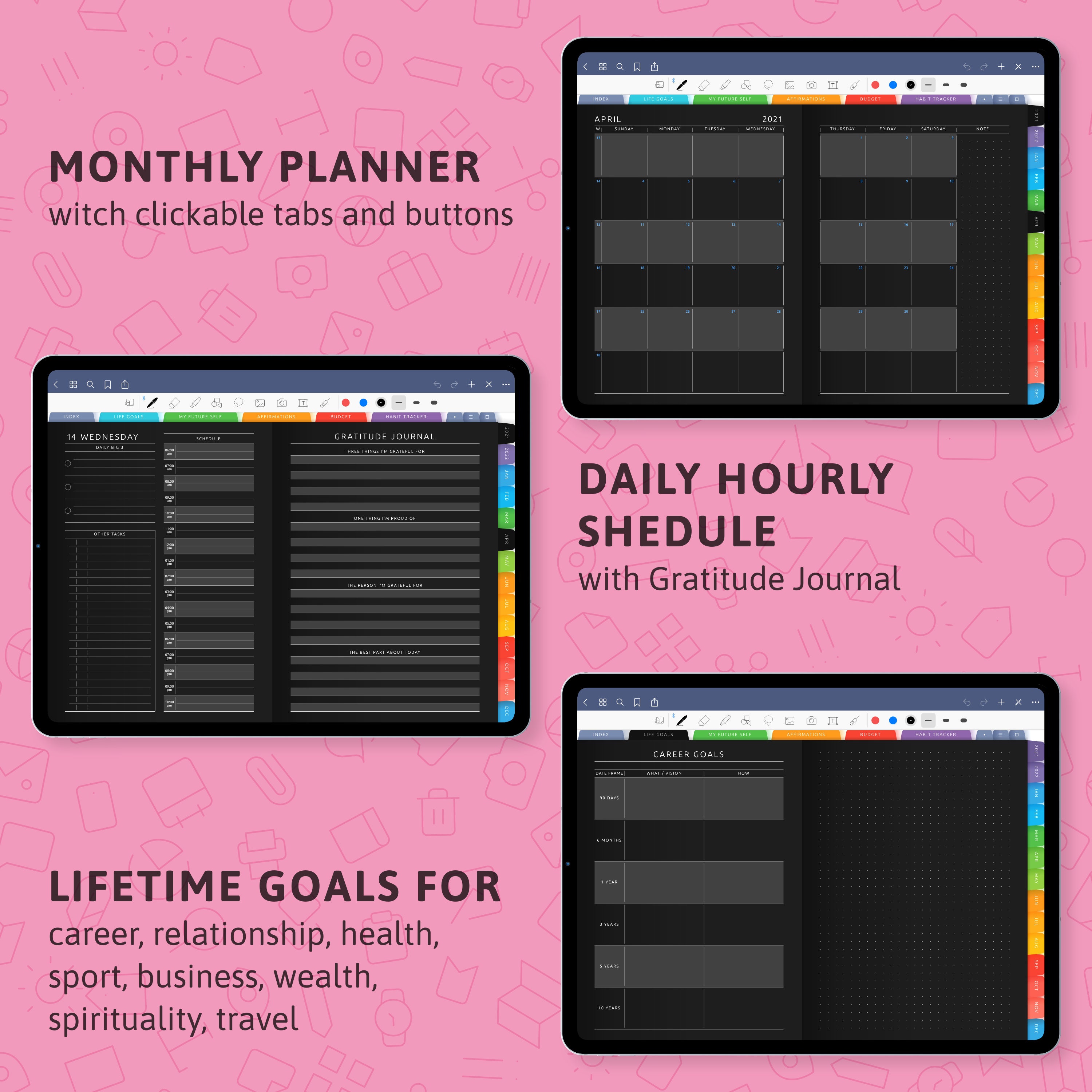 Life Digital Planner for Ipad / Android Tablet Digital - Etsy