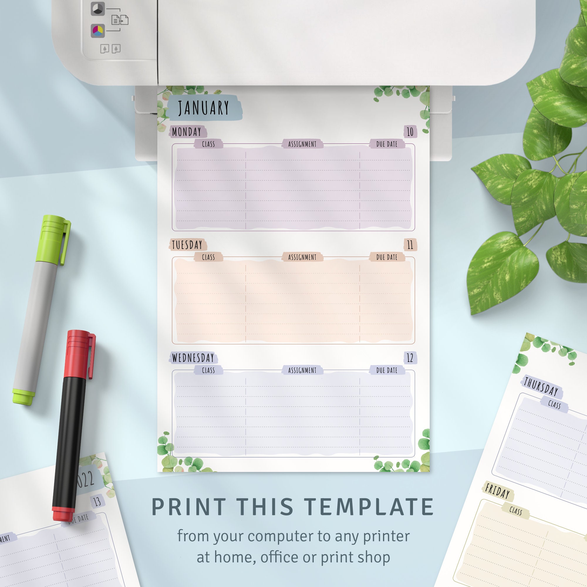 2022 Student Planner Printable Template School Planner Weekly - Etsy Canada