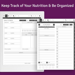 Supernote A5X A6X Meal Planner: Hyperlinked Weekly Plan (digital ...