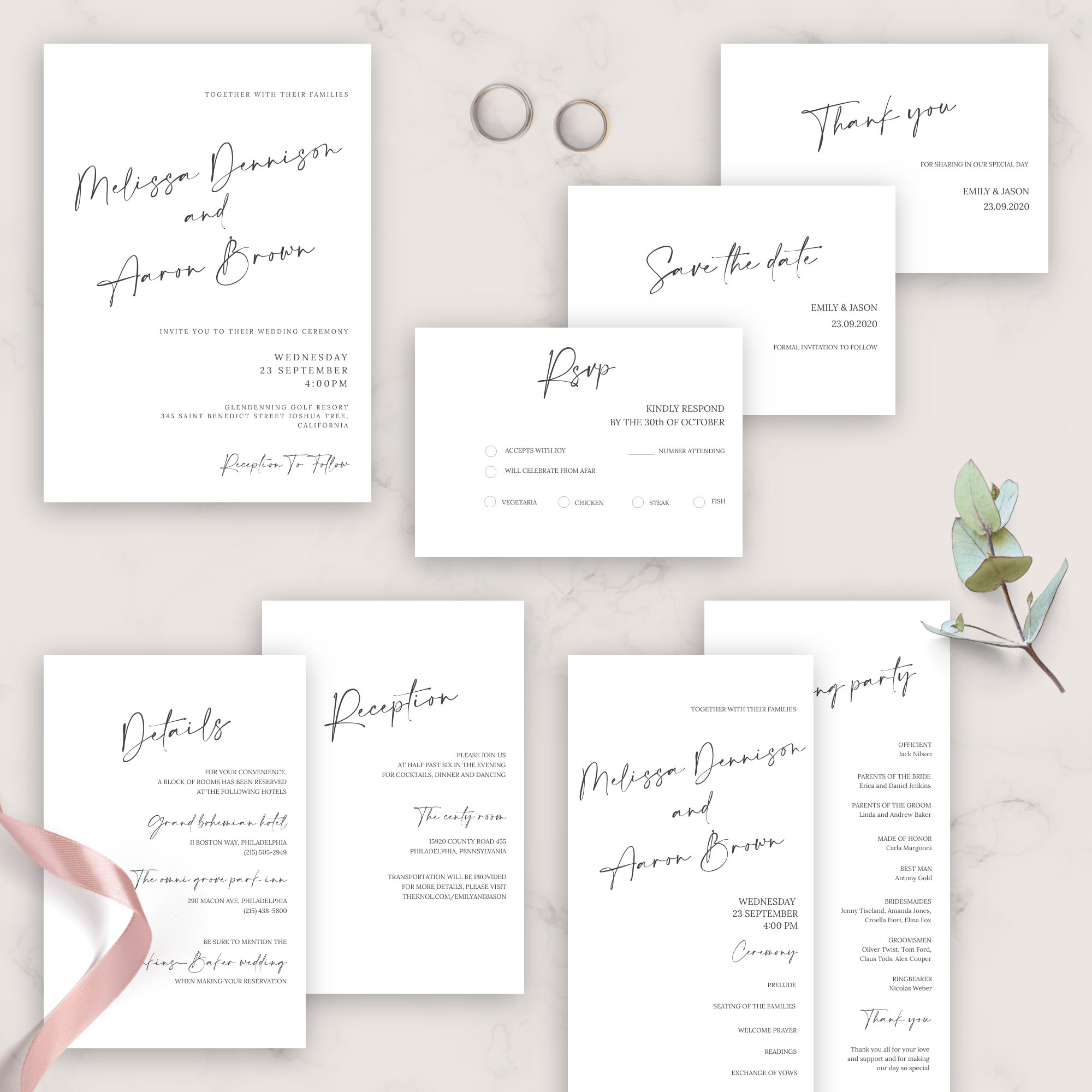 Editable Wedding Invitation Bundle Ultimate Collection of - Etsy