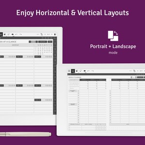 Supernote A5X A6X Meal Planner: Hyperlinked Weekly Plan (digital ...