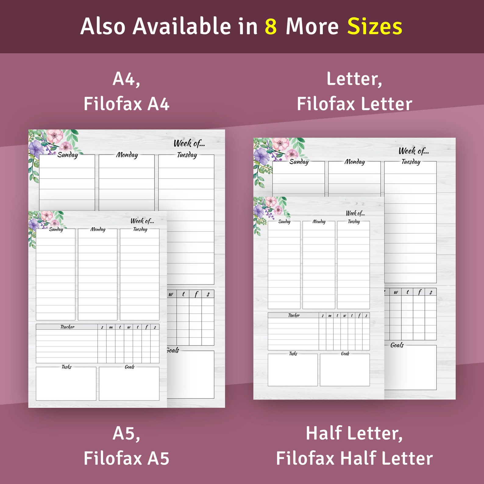 Weekly Schedule Template for Happy Planner Classic / Big / | Etsy