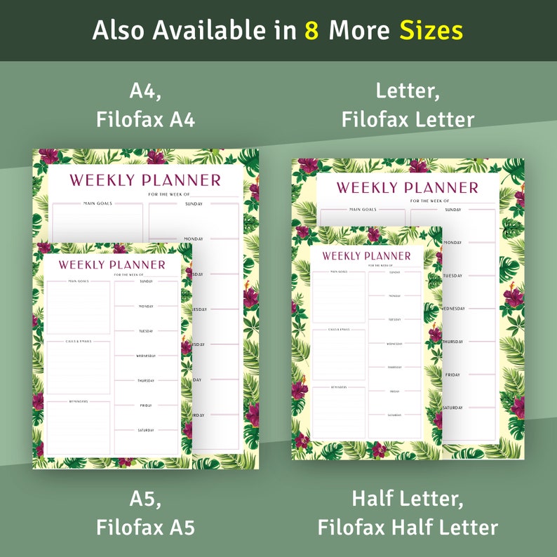 Week on One Page Printable Template for Happy Planner Classic / Big ...