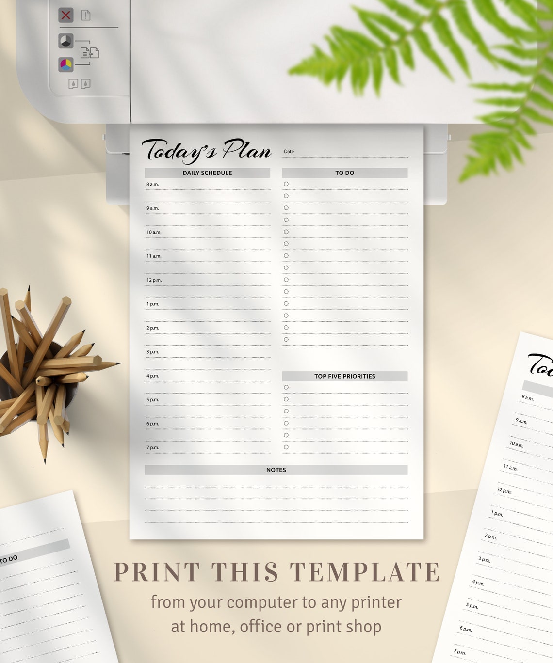 Daily Hourly Schedule Printable, To-do List, A4 A5 (PDF) - Etsy
