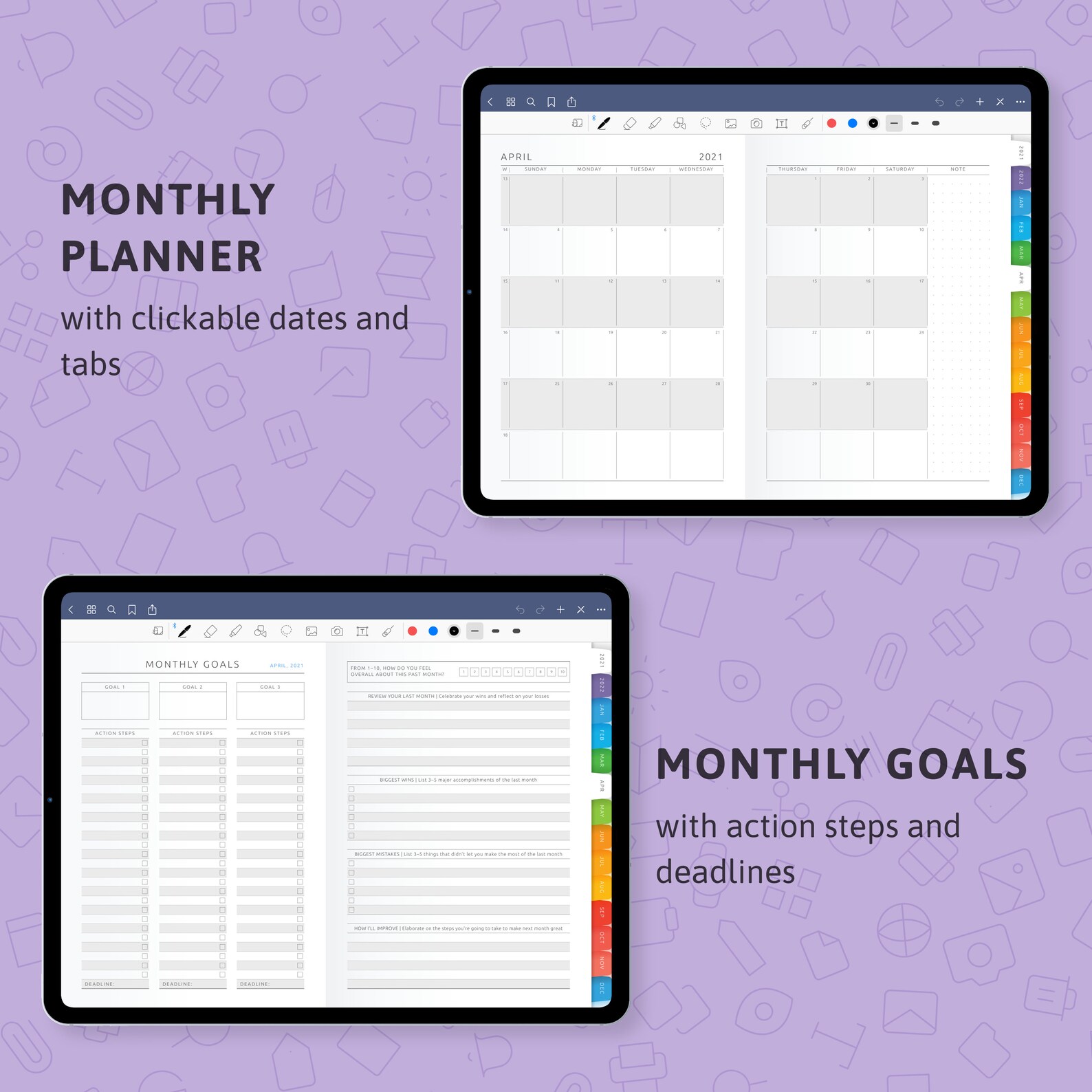 Digital Travel Goal Setting Planner for Goodnotes / | Etsy
