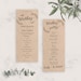 Vintage Rustic Wedding Program Template, Program for Wedding, Printable ...