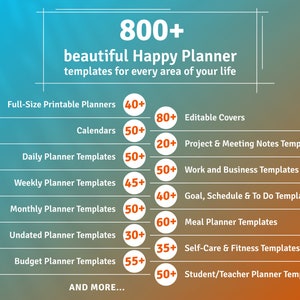 Happy Planner Template Ultimate Collection, Printable Planner Set ...