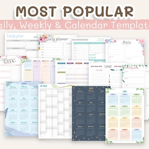 2025 + 2026 Digital & Printable Planner Templates: Daily, Weekly ...