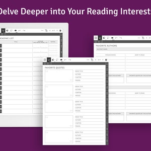 Supernote Reading Journal 2024 2025, Digital Hyperlinked PDF, Supernote ...