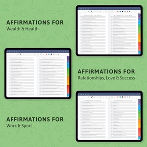 Goal Setting Planner Digital With Affirmations, Goal Planning Sheets ...