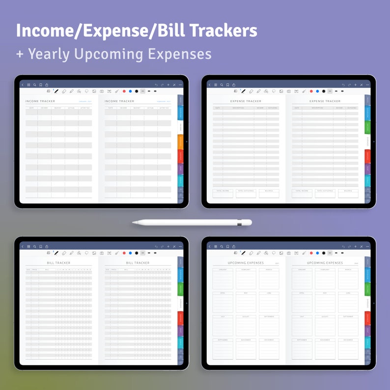 Digital Budget Planner for Goodnotes Notability Finance | Etsy