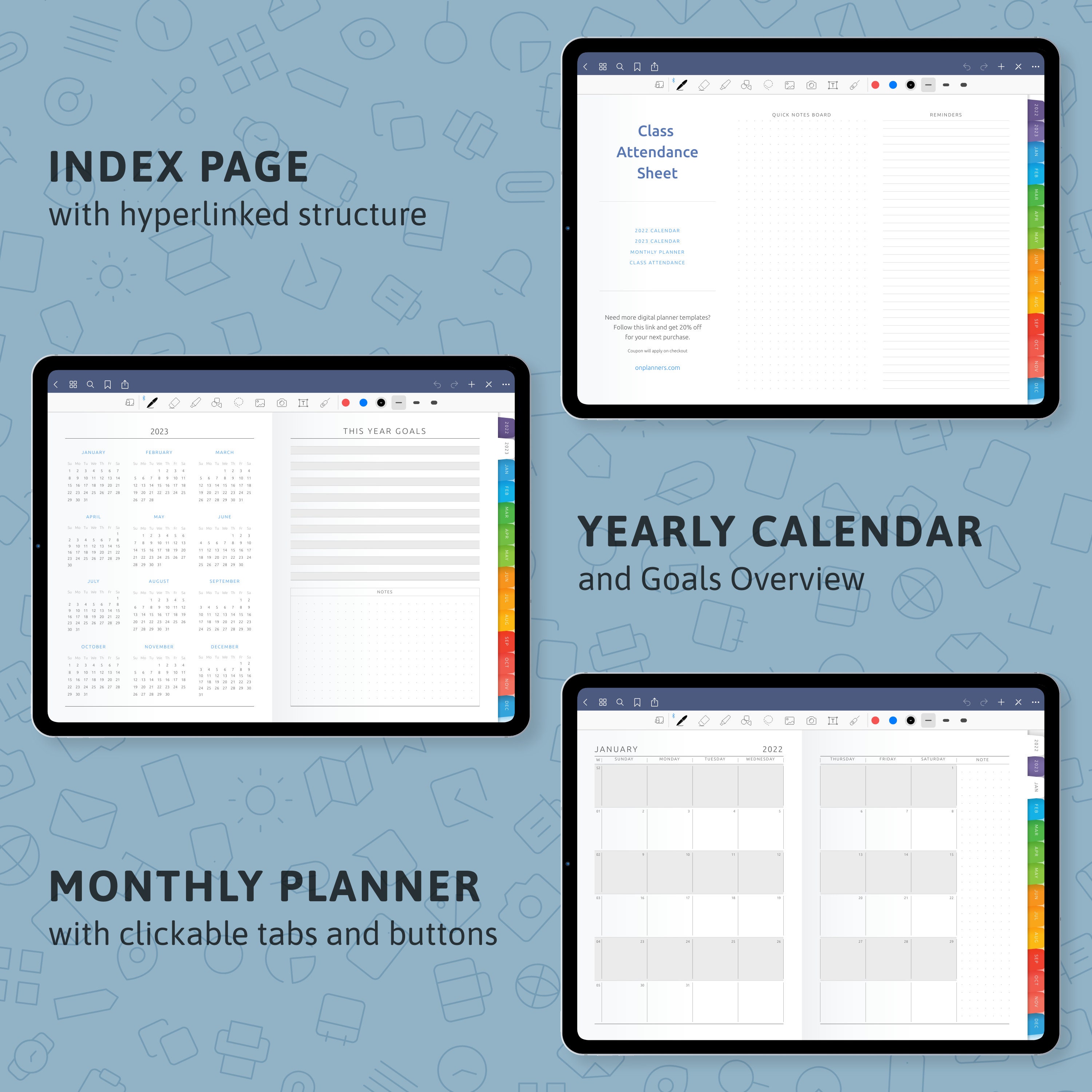 Digital Class Attendance Sheet for Ipad / Android Tablet - Etsy