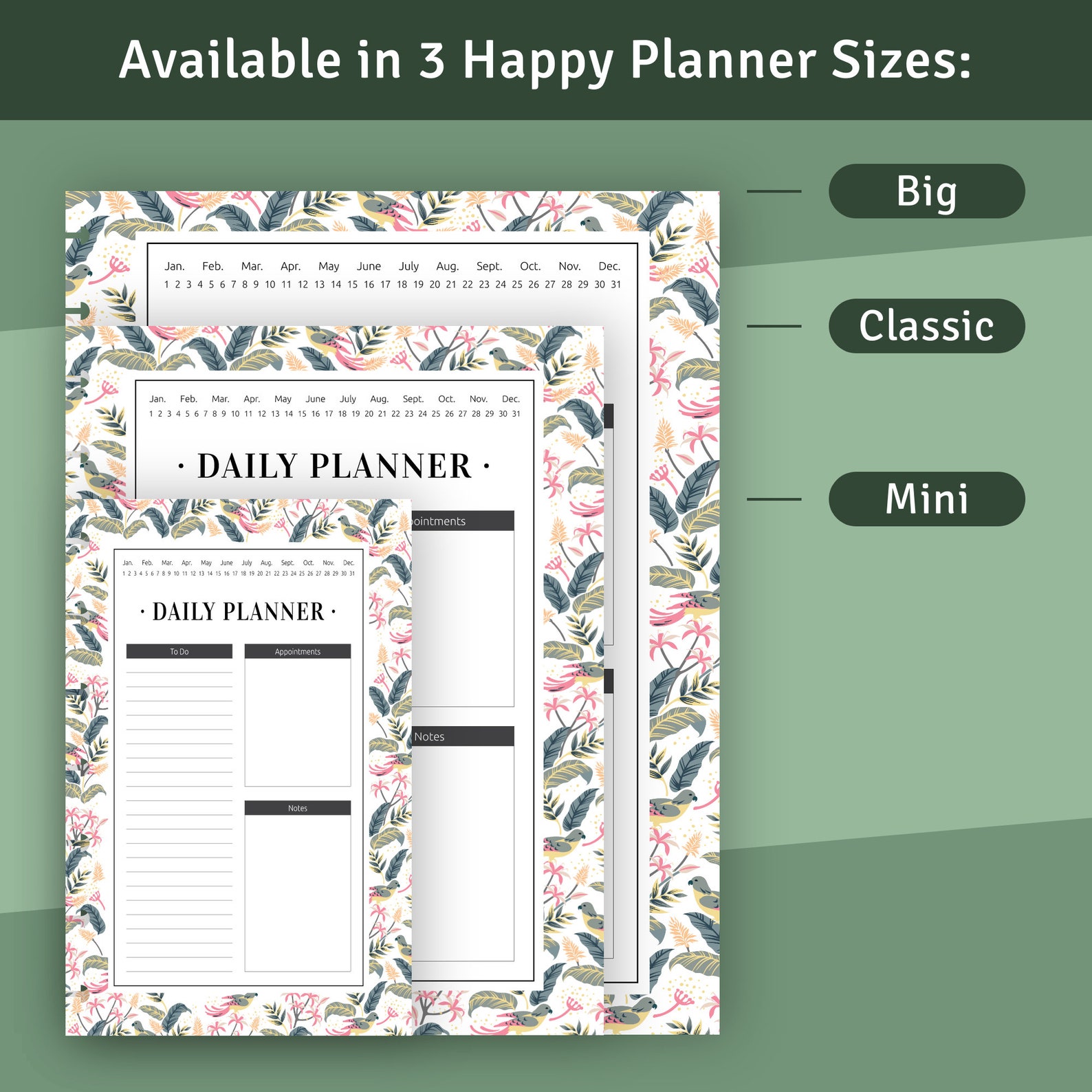 Daily Happy Planner With To-do List Printable Insert Happy - Etsy