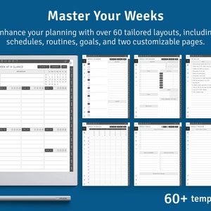 Remarkable To-do List Template, Hyperlinked Digital Planner, Yearly ...