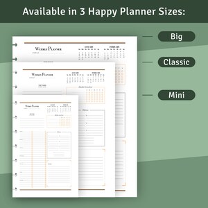 Weekly Happy Planner With Habit Tracker, Weekly Agenda Template for ...