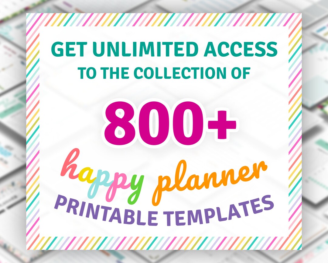 Happy Planner Template Ultimate Collection, Printable Planner Set ...
