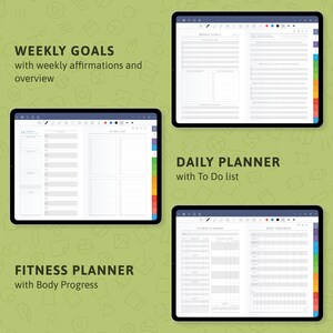 Weekly Digital Planner for Goodnotes, Notability, Weekly Organizer ...