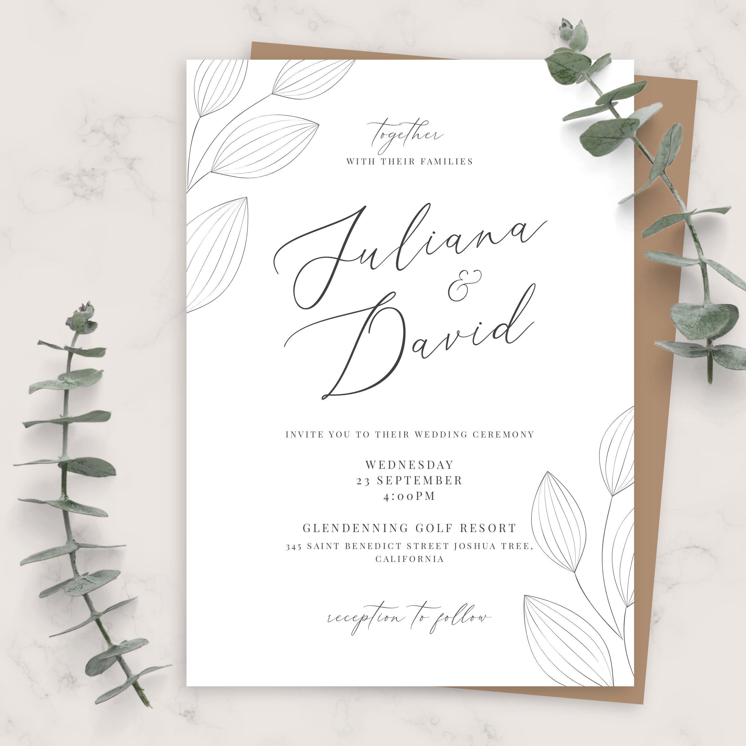 Simple Wedding Invitations