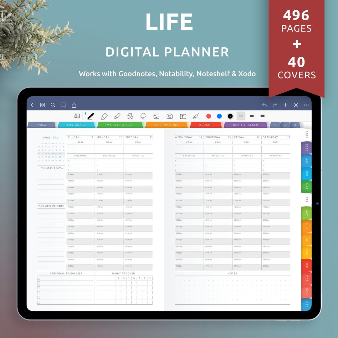 2024 Life Planner Digital for Goodnotes / Notability, iPad / Android ...