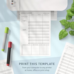 Dated Weekly Planner 2024-2024, Printable Weekly Agenda Template, Week ...