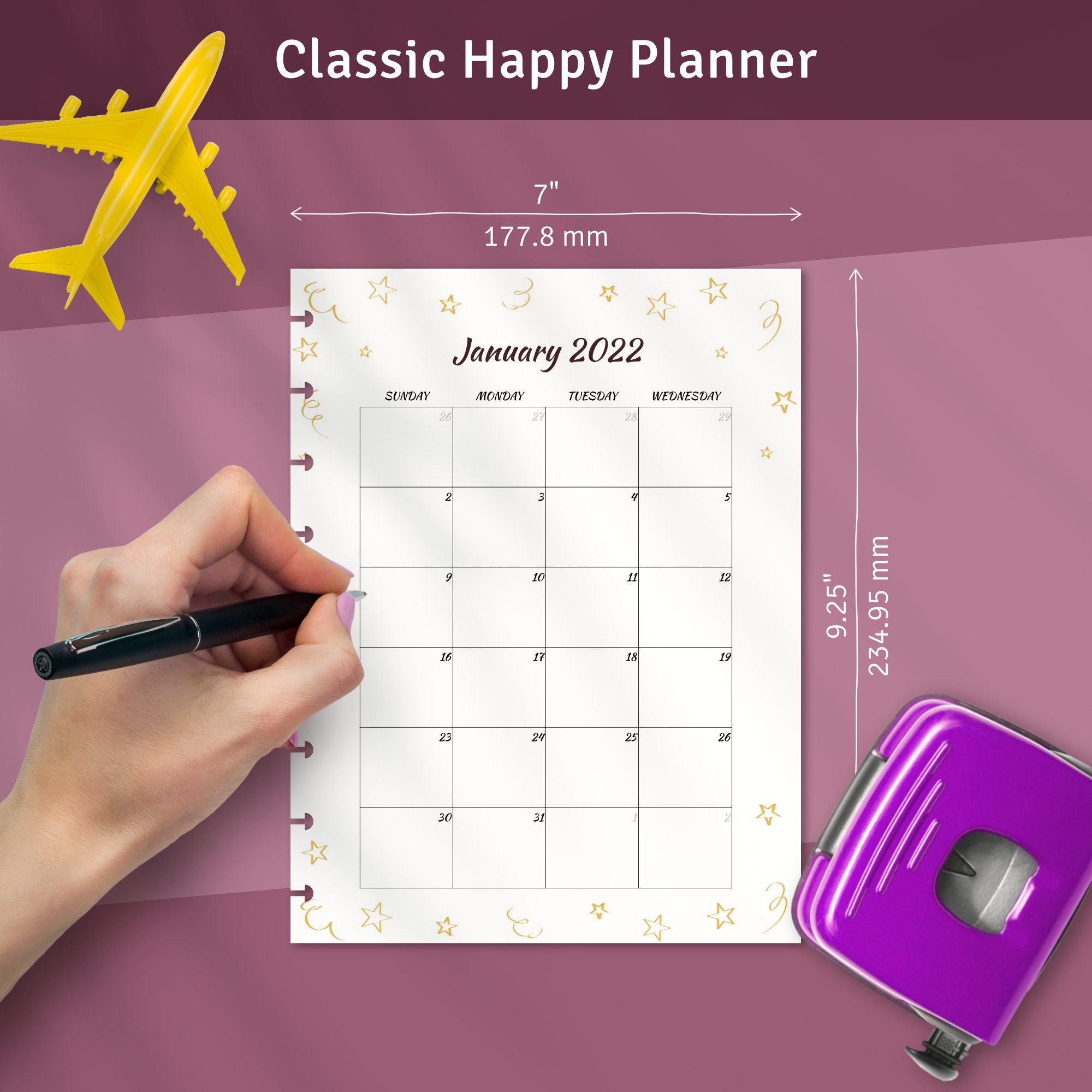 Monthly Birthday Calendar Printable Pages for Happy Planner | Etsy