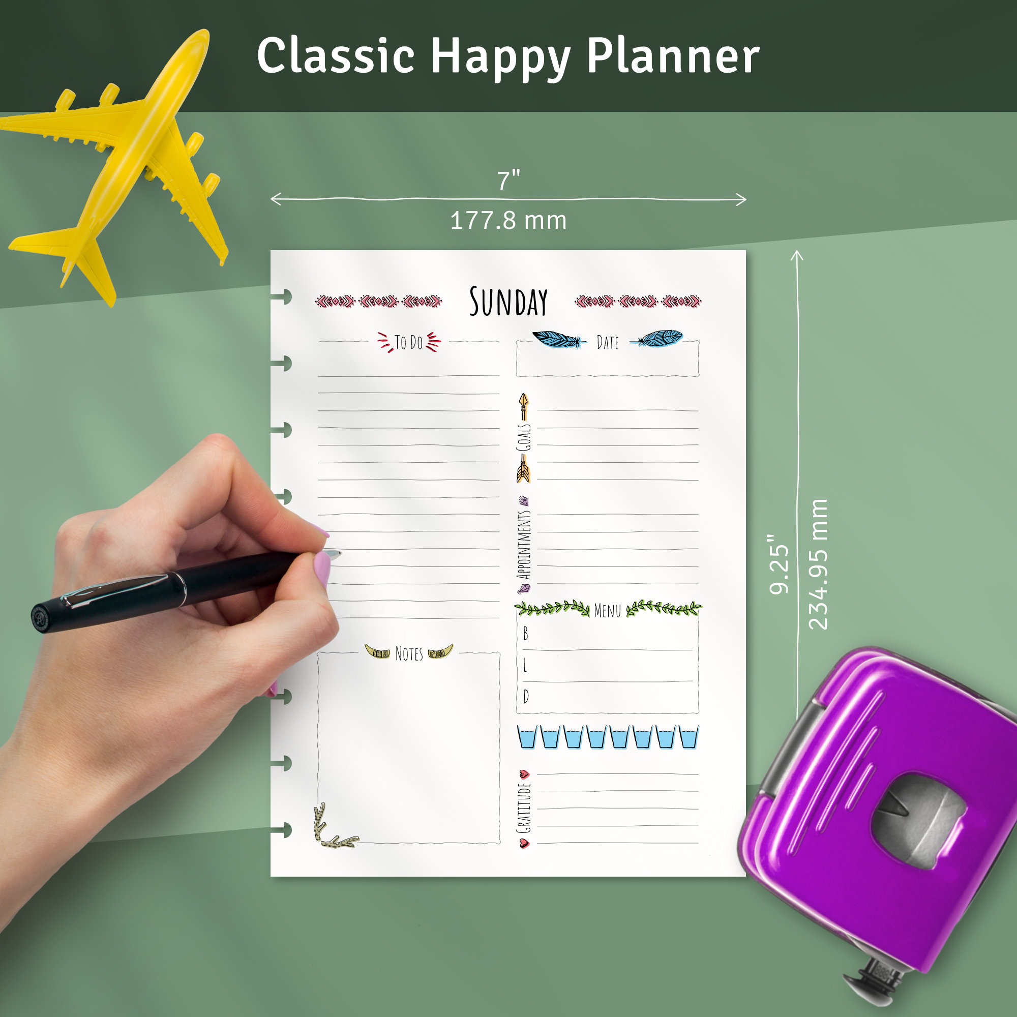 Undated Daily Pages for Happy Planner Classic / Big / Mini - Etsy