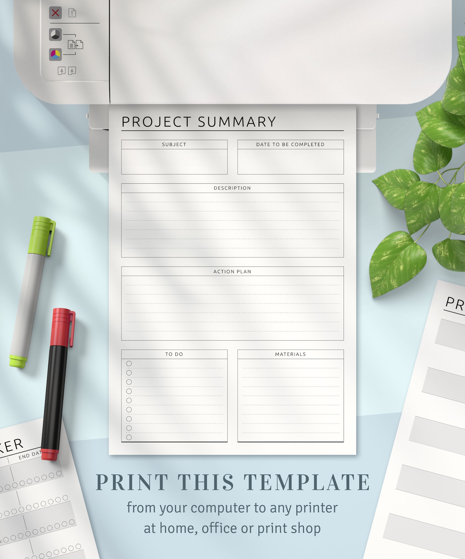 Student Project Planner Printable Template School Project - Etsy