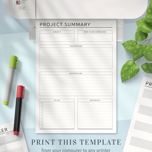 Student Project Planner Printable Template, School Project Tracker ...