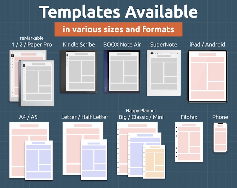 Supernote 2026 + 2027 Planner Templates Bundle (digital Download) - Etsy